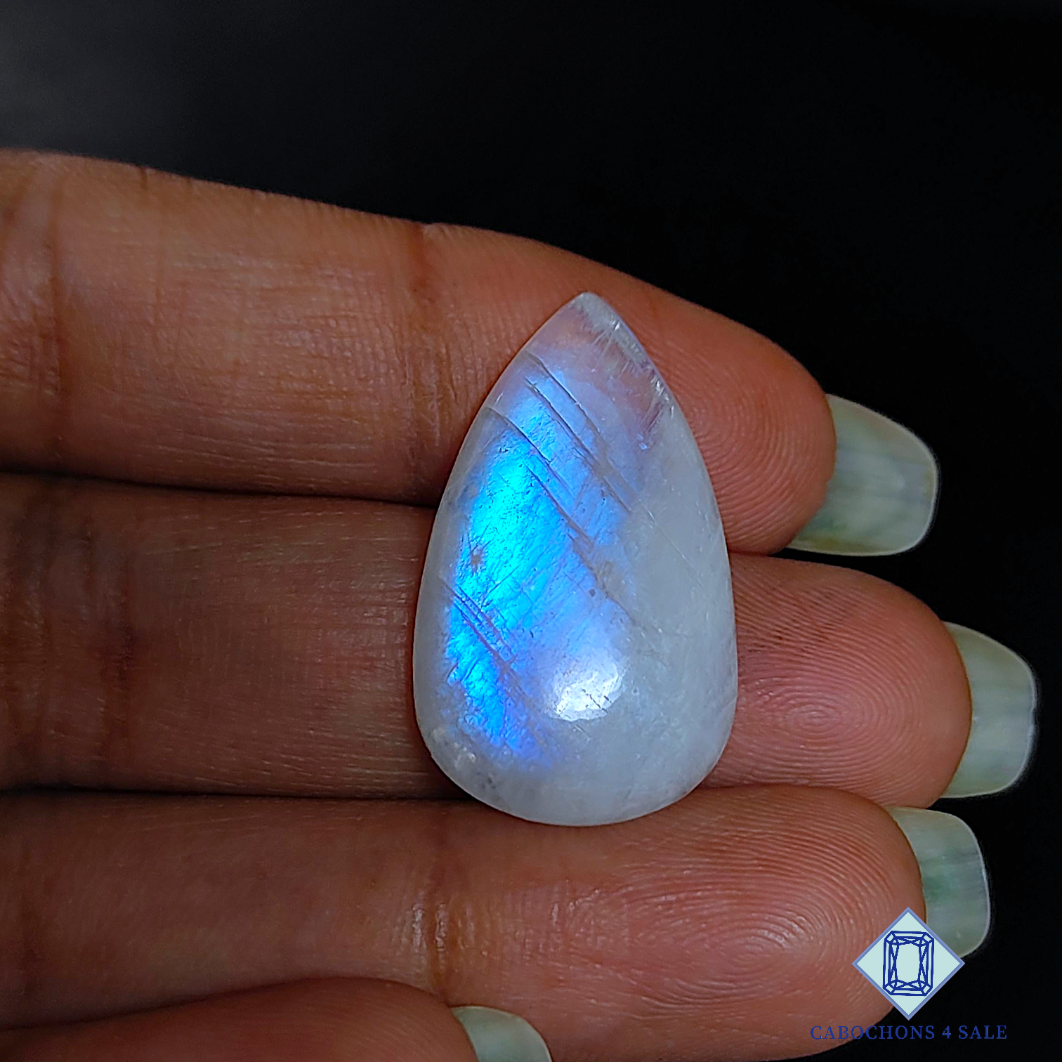 Shimmering African Moonstone Pear Cabochons for necklace | Healing cabs ...