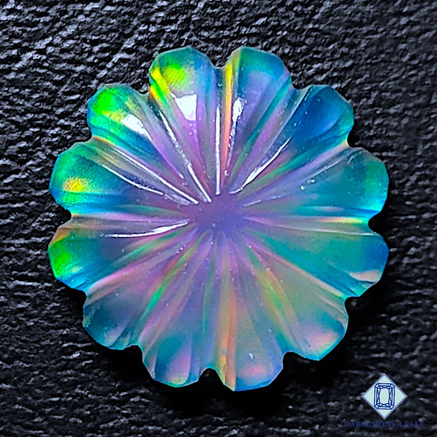 Aurora Opal + Crystal Quartz Doublet Gemstone Fancy Doublets mm availa ...