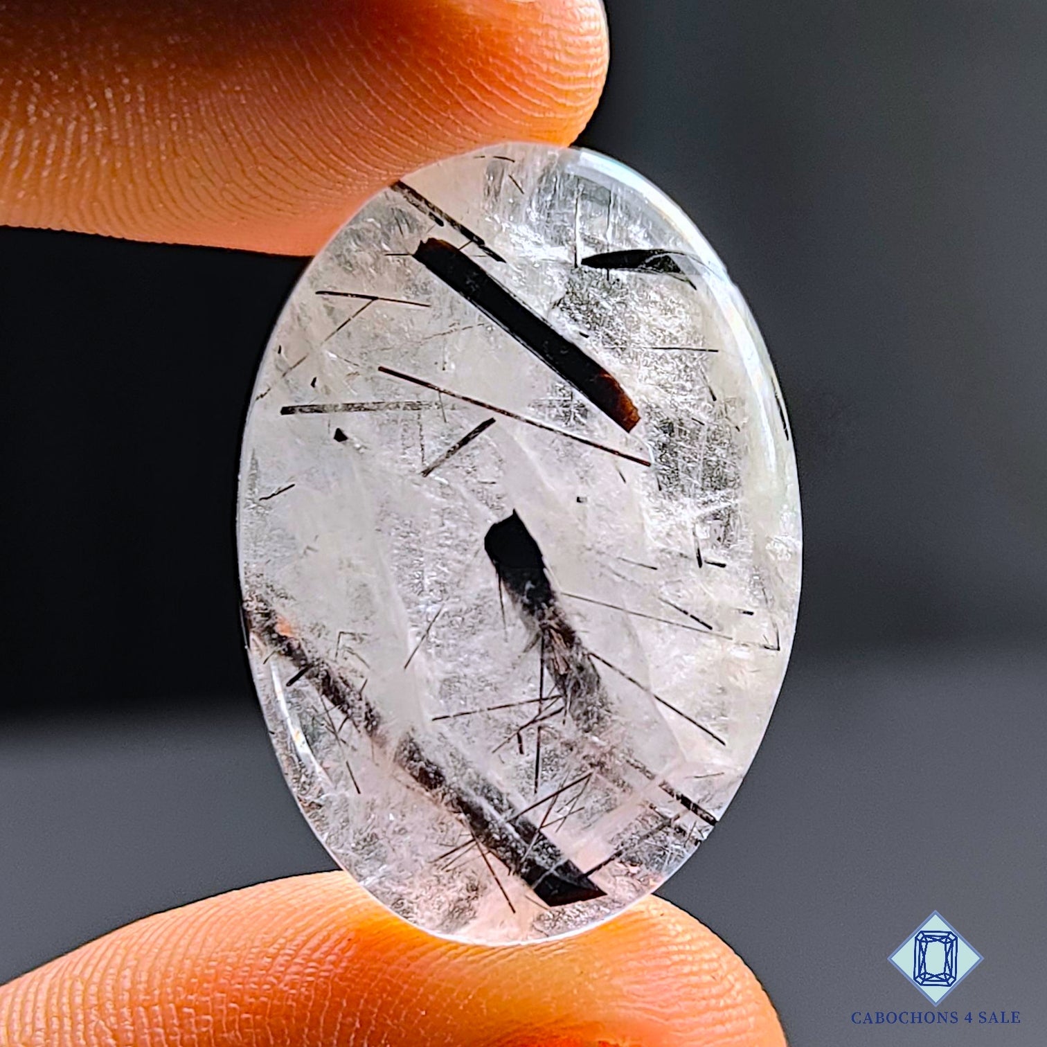AAA grade Black Rutile Quartz Gem for women| For designers seeking ...