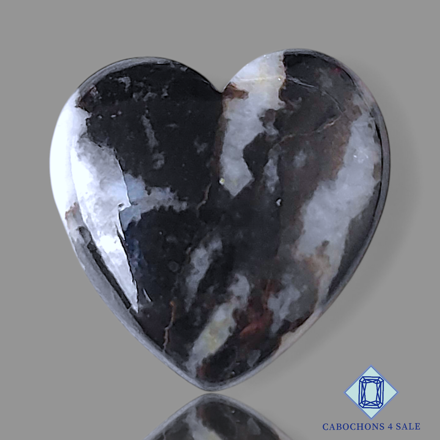Black Zebra Jasper Heart Carvings | Earthy Healing Stone for Chakra and ...