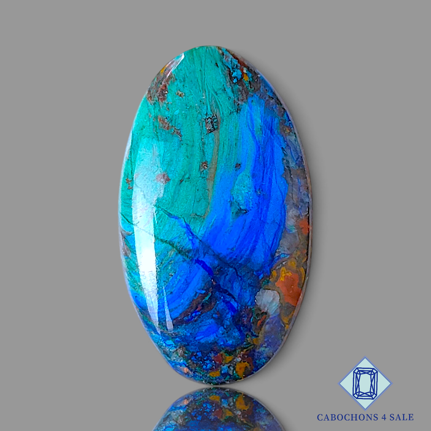 Natural Blue Bird Azurite Cabochon | Rare Stone for Spiritual Awakening ...