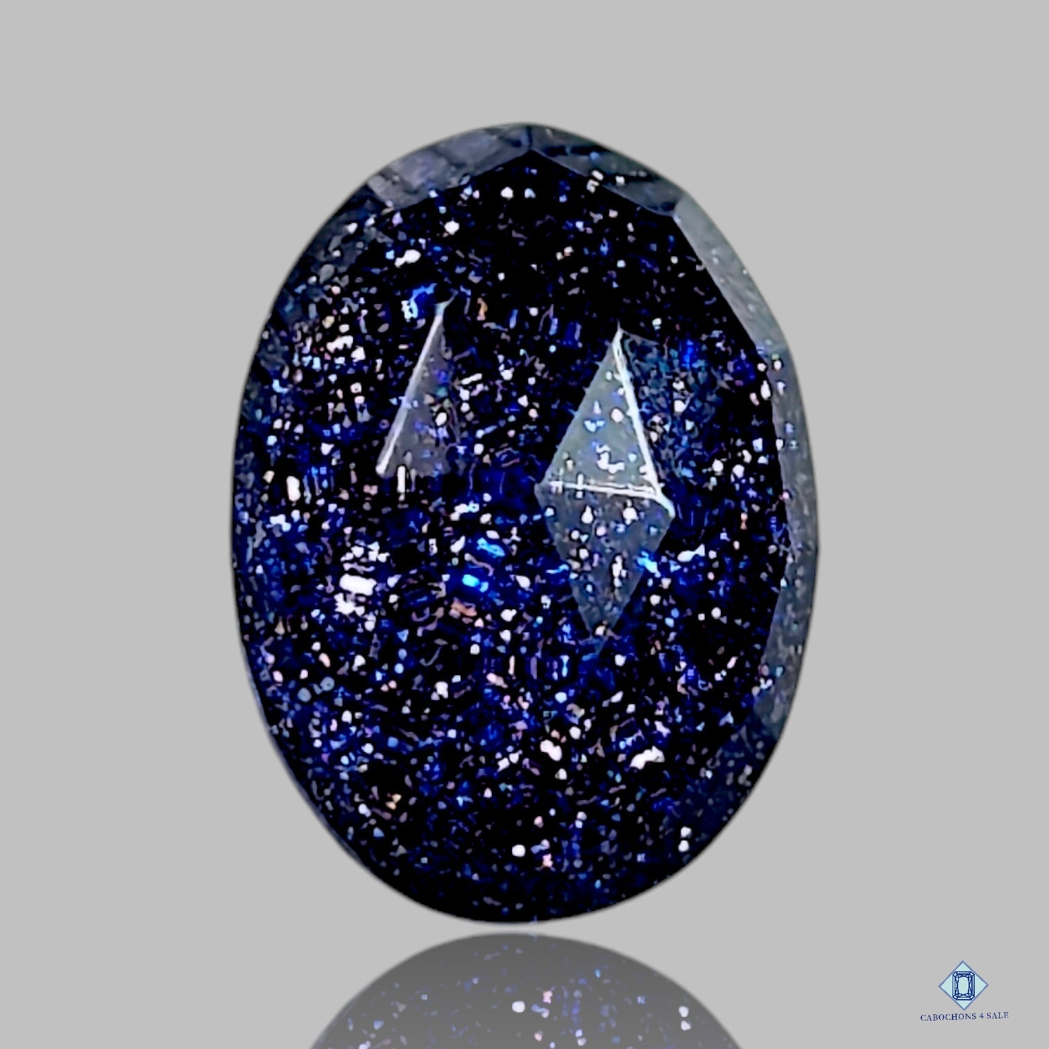 Blue Gold Stone + Crystal Quartz Doublets Oval Doublets – Cabochons4sale