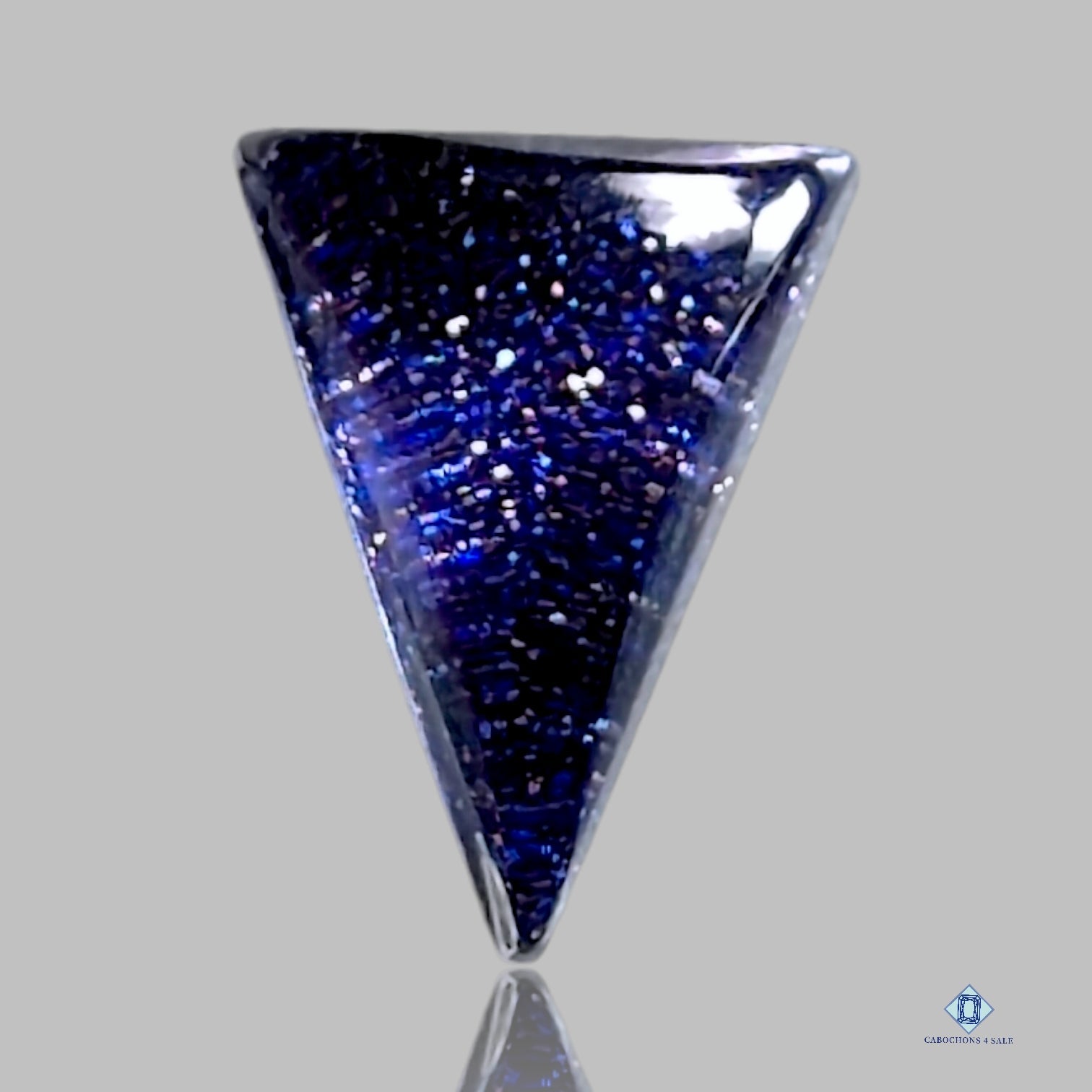 Blue Gold Stone + Crystal Quartz Doublets Triangle Doublets ...