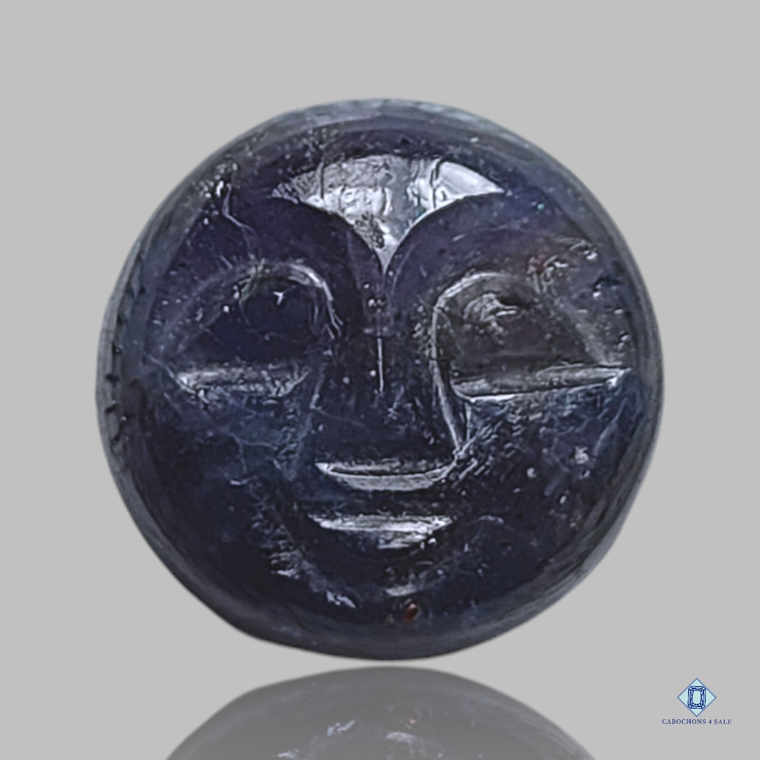 Iolite Round Carvings – Cabochons4sale
