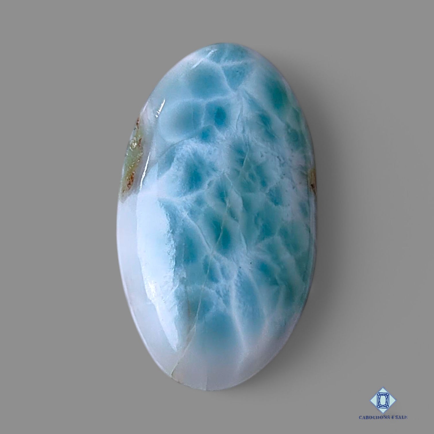 Exquisite Larimar Oval Cabochons | Rare Natural Stone for Jewelry ...