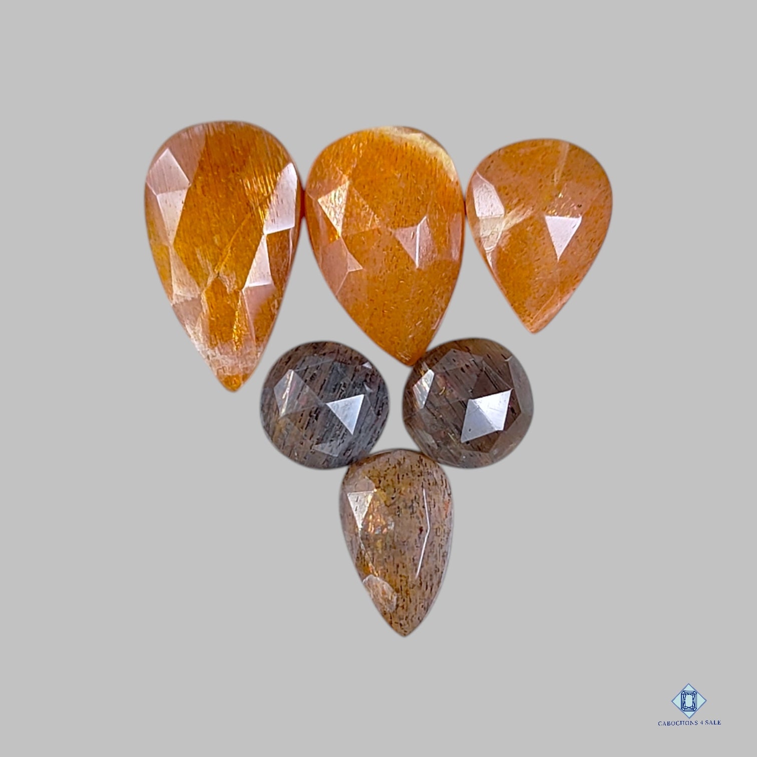 Meteor Shower Sunstone cabochons for sale| Unique Stones for Bold ...