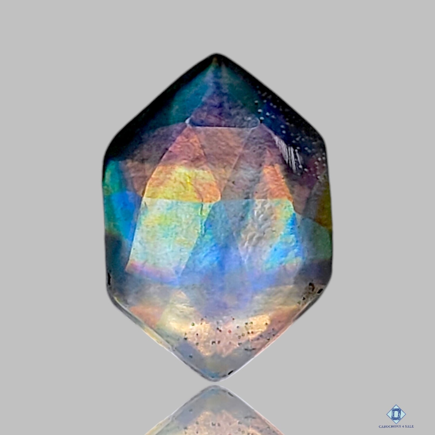 Moonstone + MOP Doublets Hexagon All Cuts – Cabochons4sale