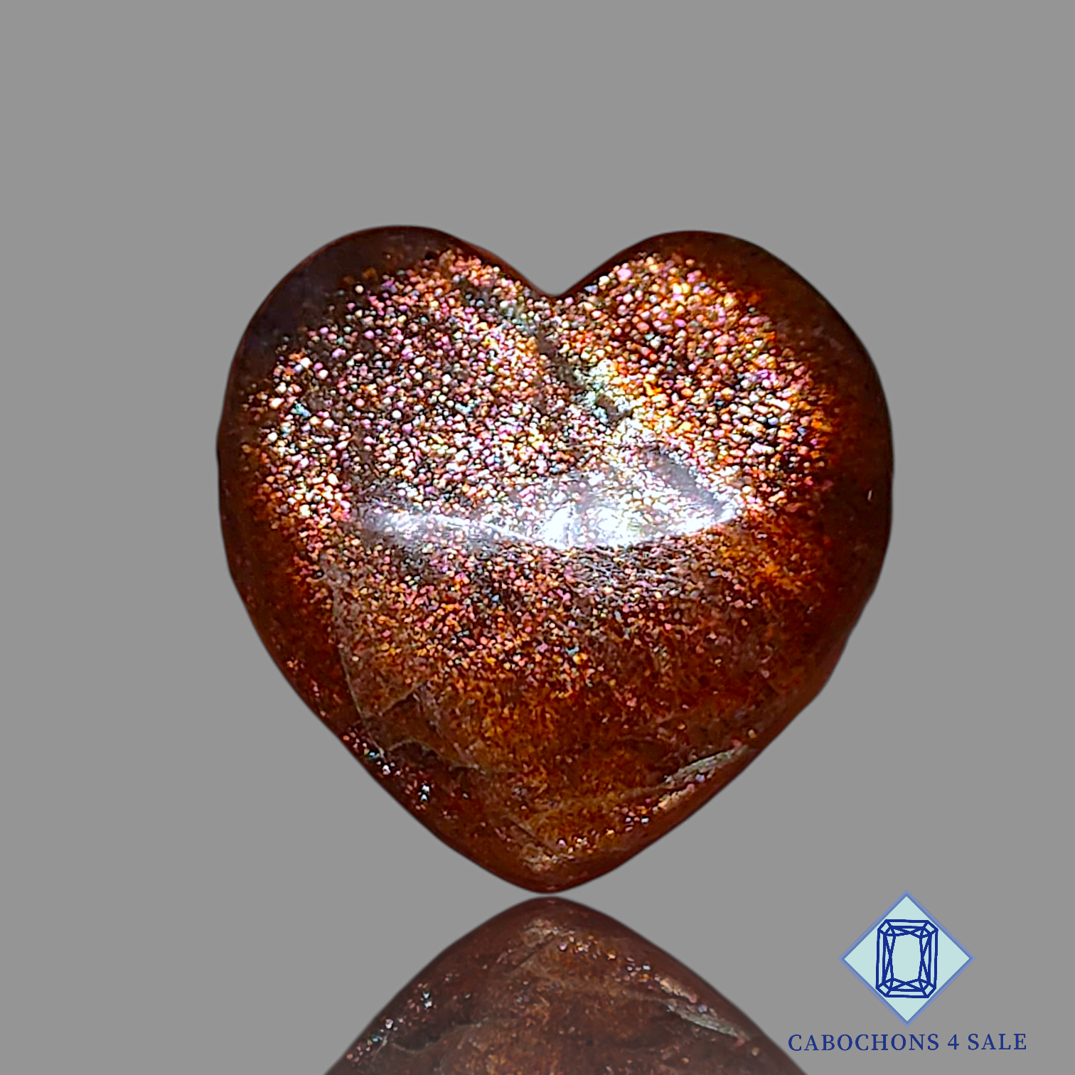 Purple Haze Sunstone Heart Carvings | Rare Shimmery Gemstone for Sale ...