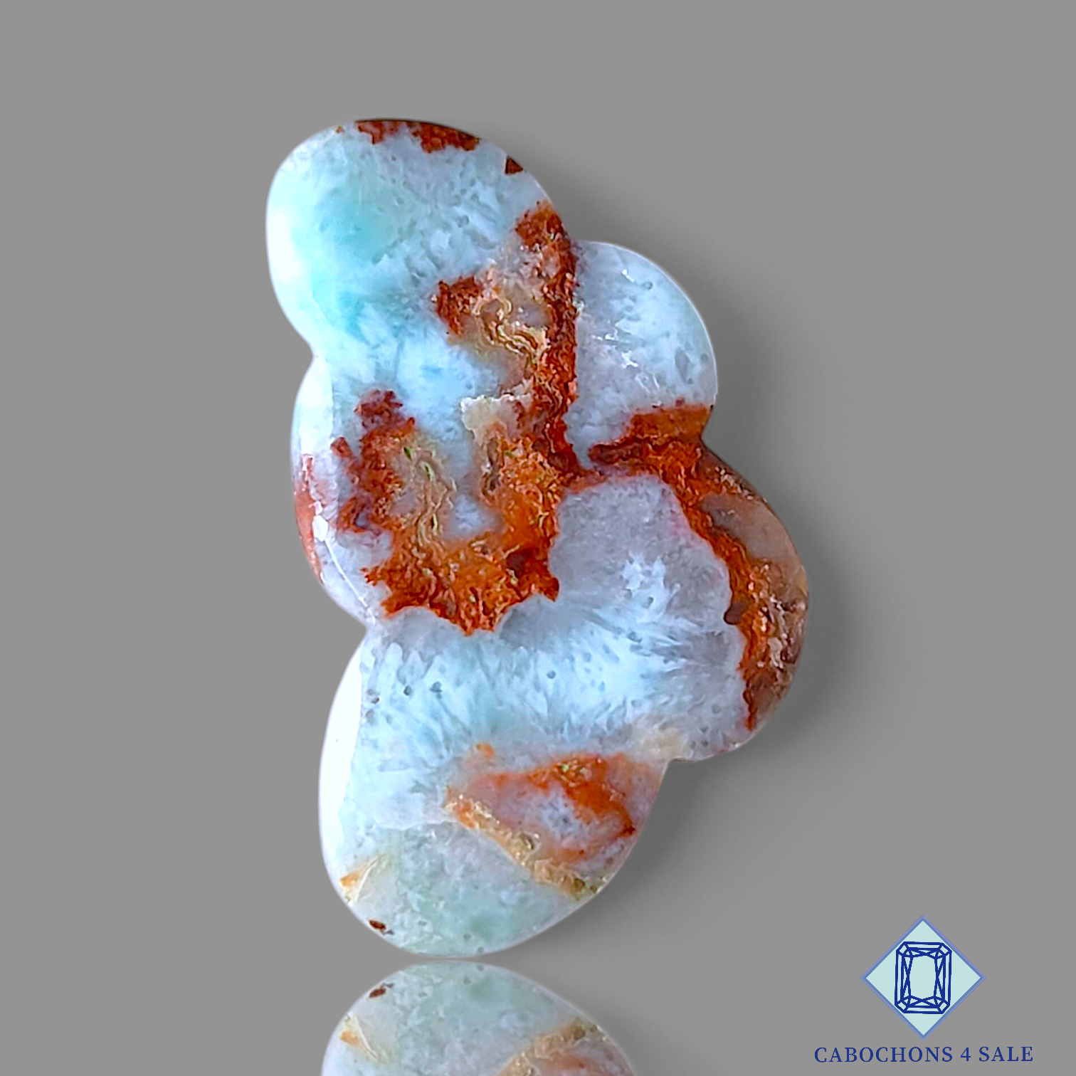 Polished Red Larimar Fancy Carvings | Unique cab for statement crystal ...