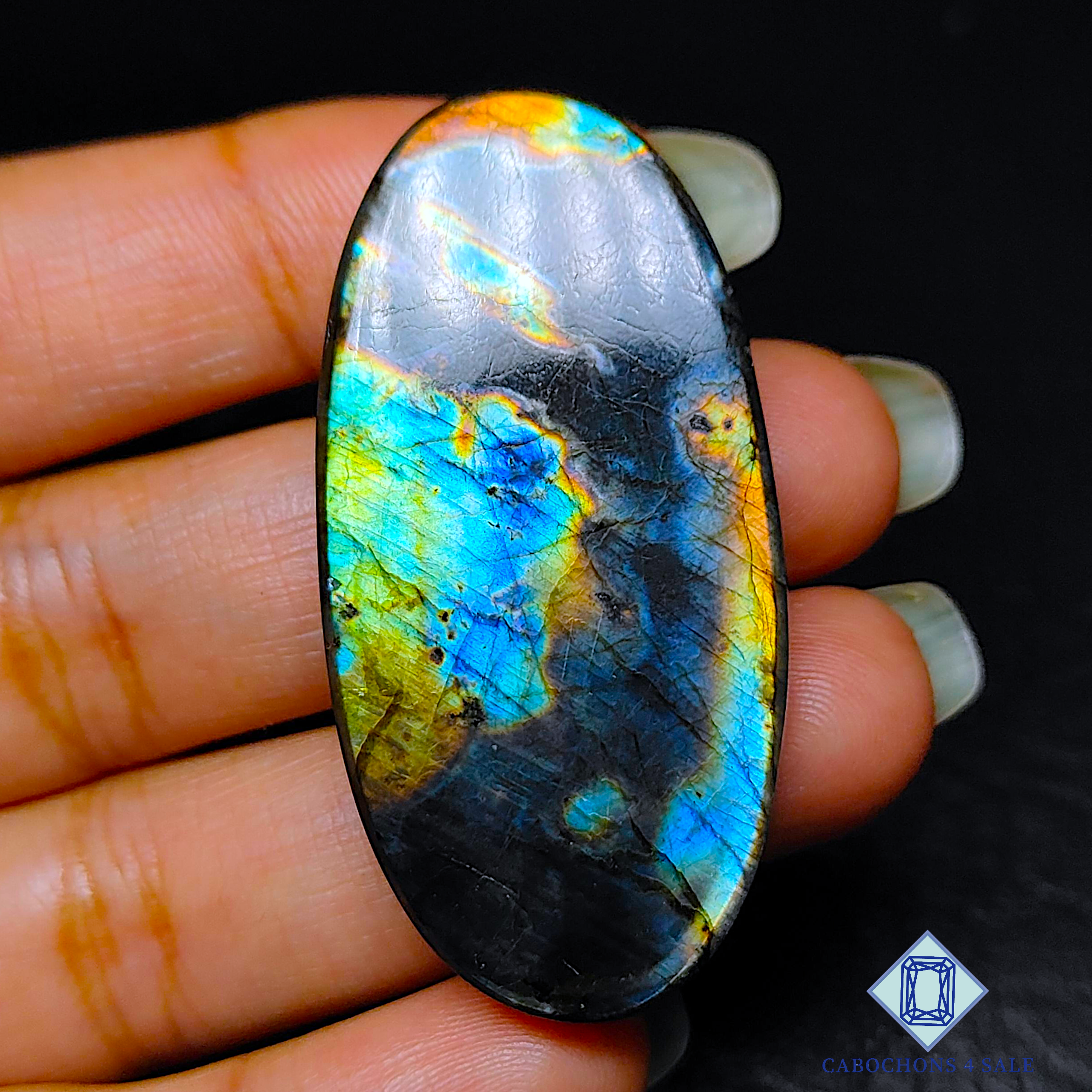 Spectrolite Oval Stones for Jewelry Designs | Rare colorful labradorite ...